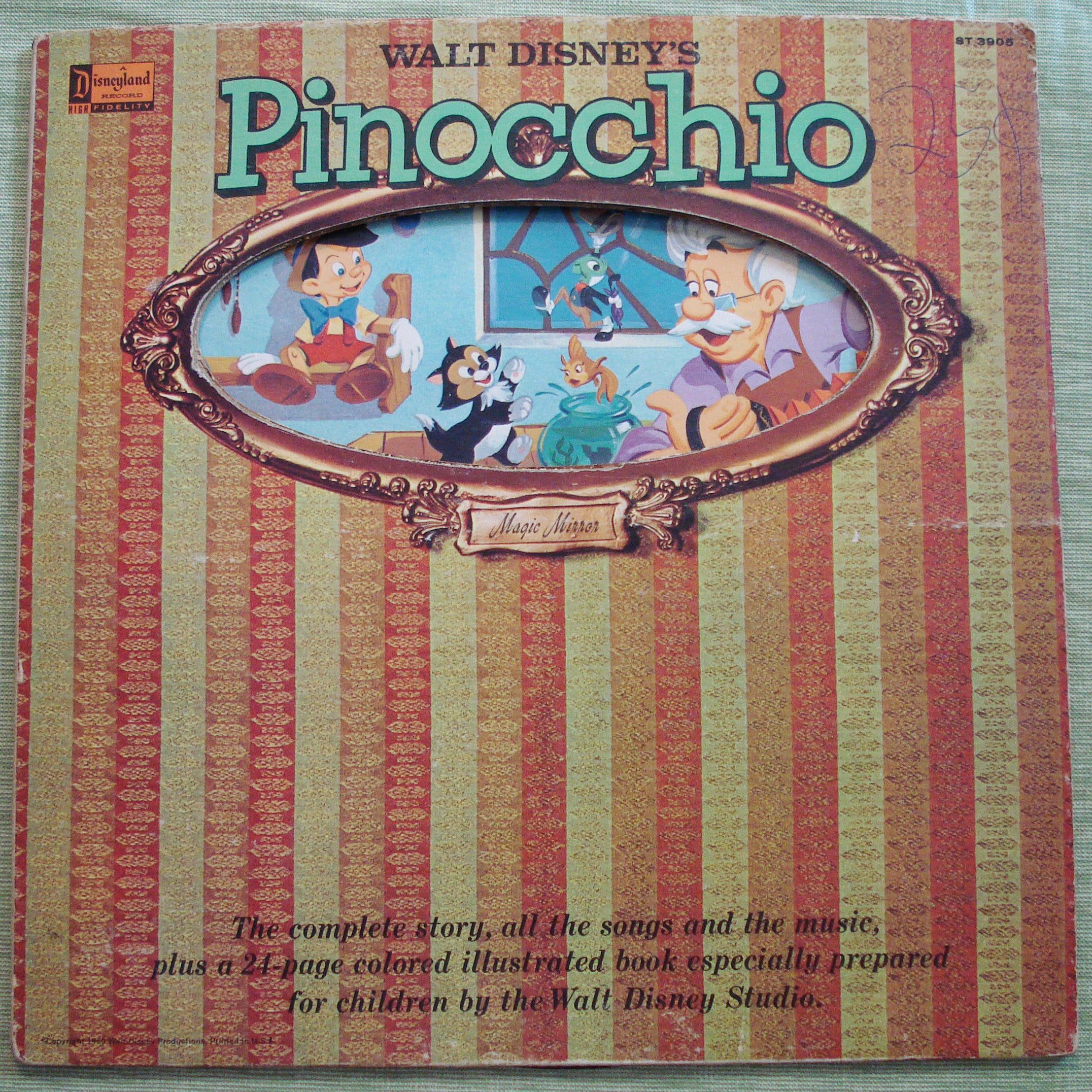 Walt Disney's Pinocchio (1960) Vinyl LP 33rpm ST3905 – 48StarCollectibles
